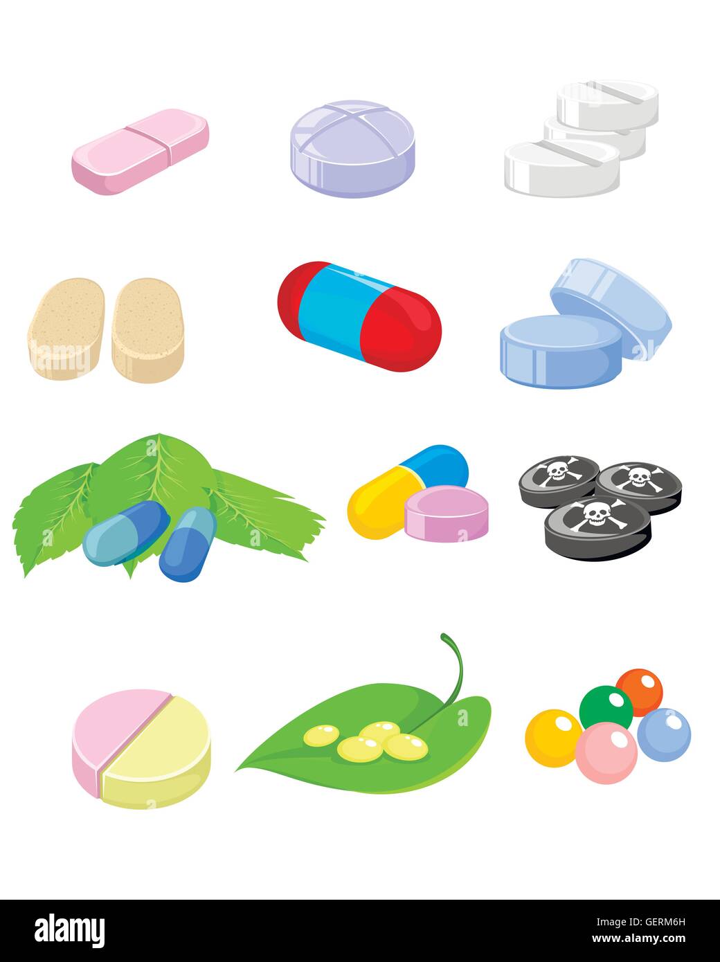 Vector illustration of a set of medication Stock Vector Image & Art - Alamy
