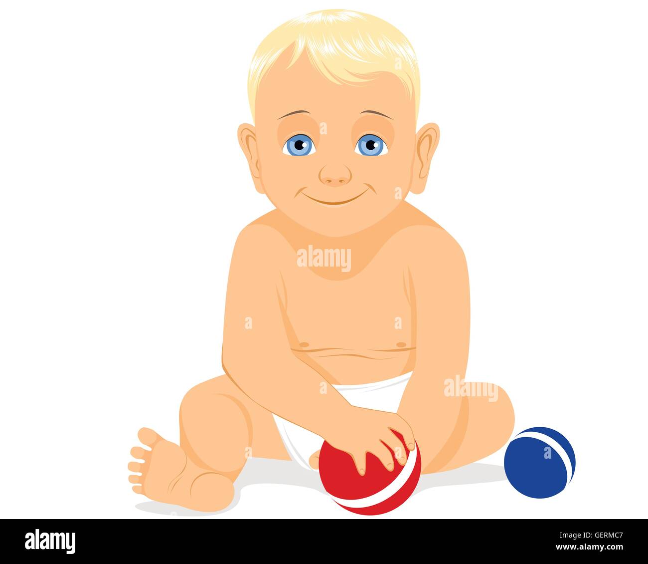 Vector illustration of a child with balls Stock Vector Image & Art - Alamy