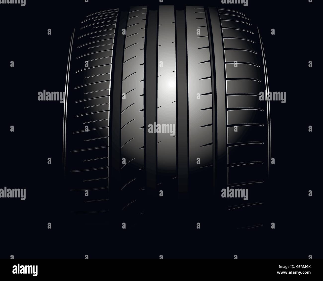 Winter tyre on black Stock Vector Images - Alamy