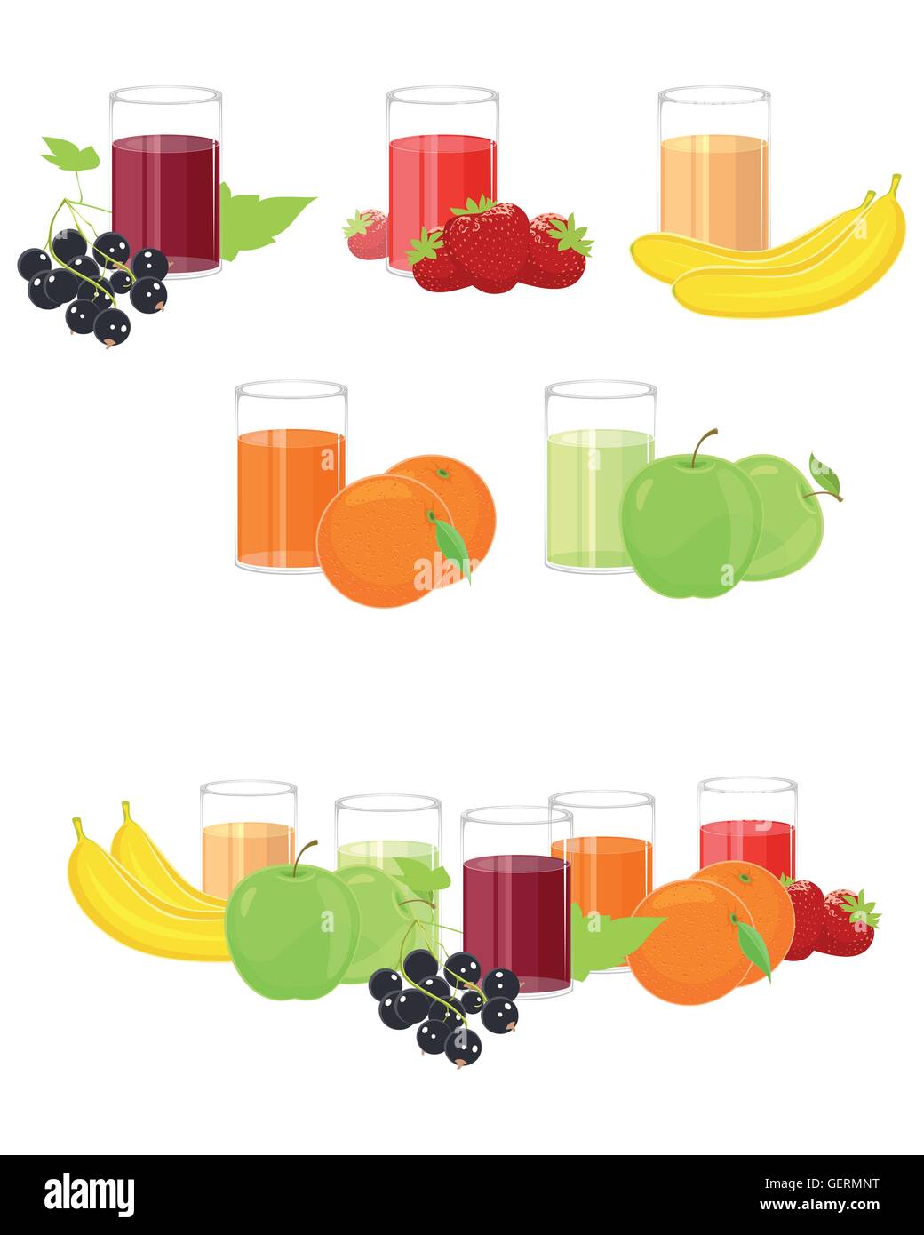 Natural organic fresh juice Stock Vector Images - Alamy
