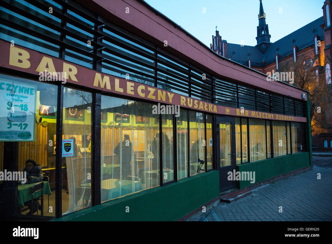 Warsaw, Poland, Bar Mleczny Rusalka in Praga Stock Photo - Alamy