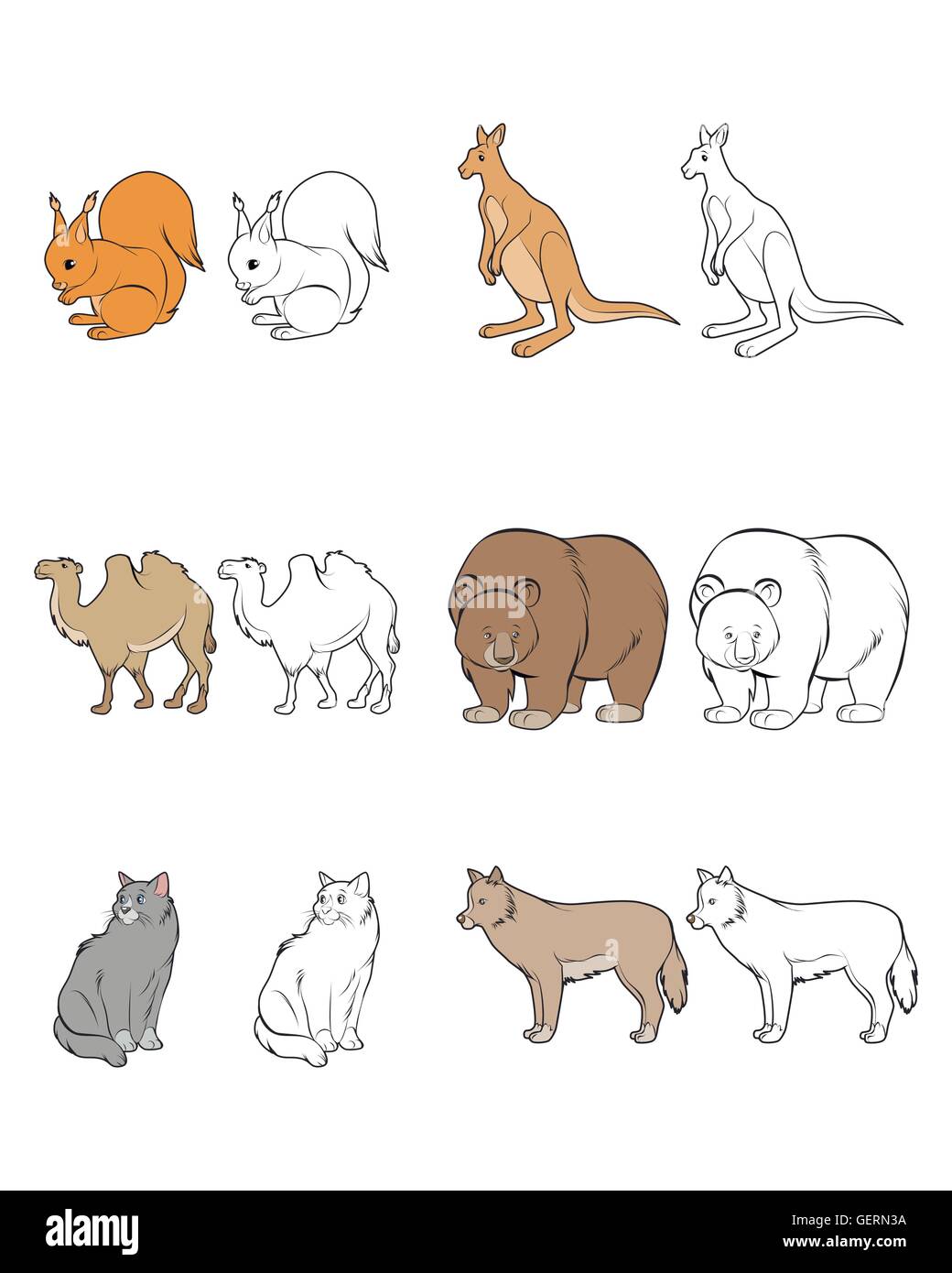 Six animals hi-res stock photography and images - Alamy