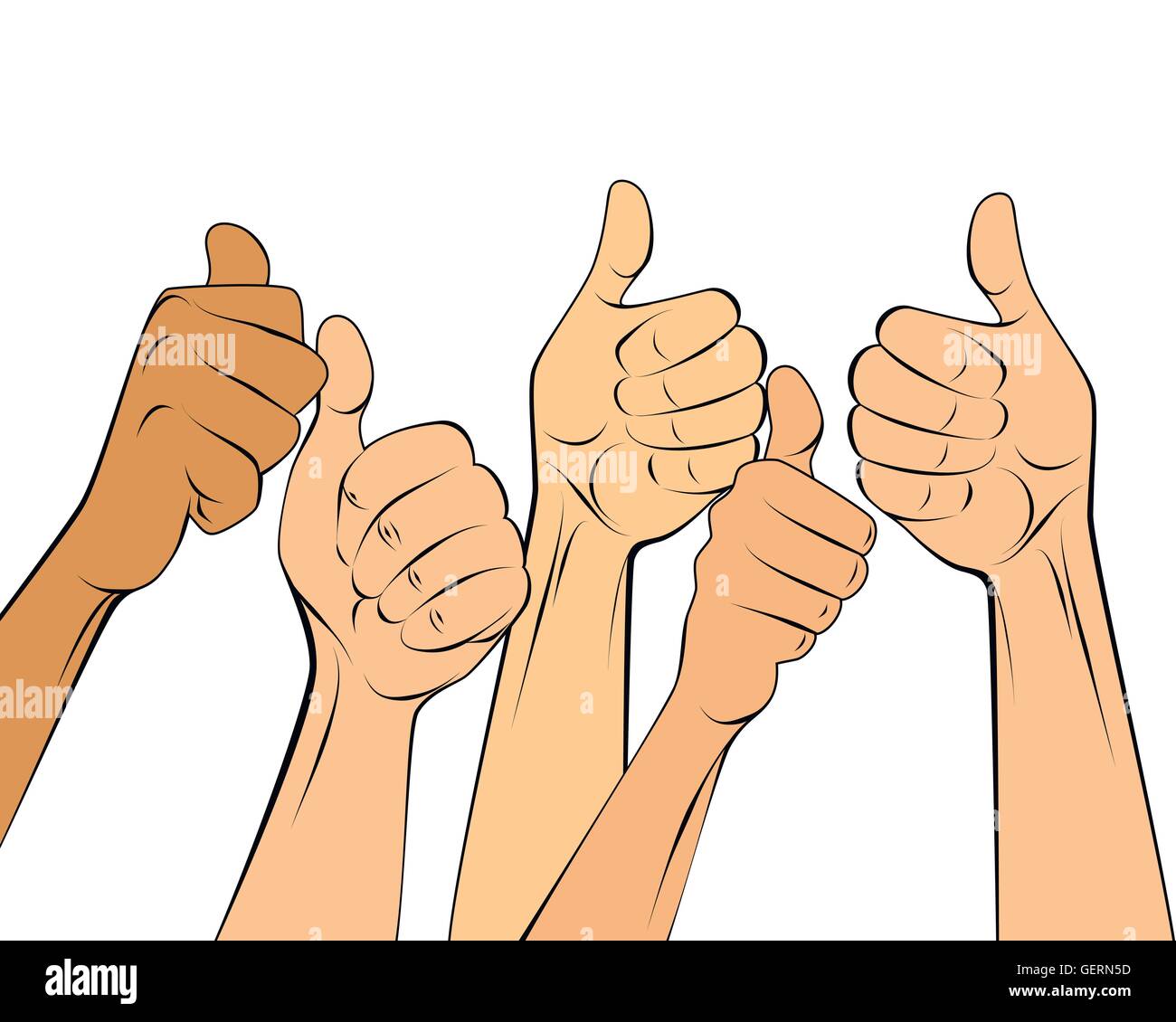 Vector illustration of a hands with like gesture Stock Vector Image ...