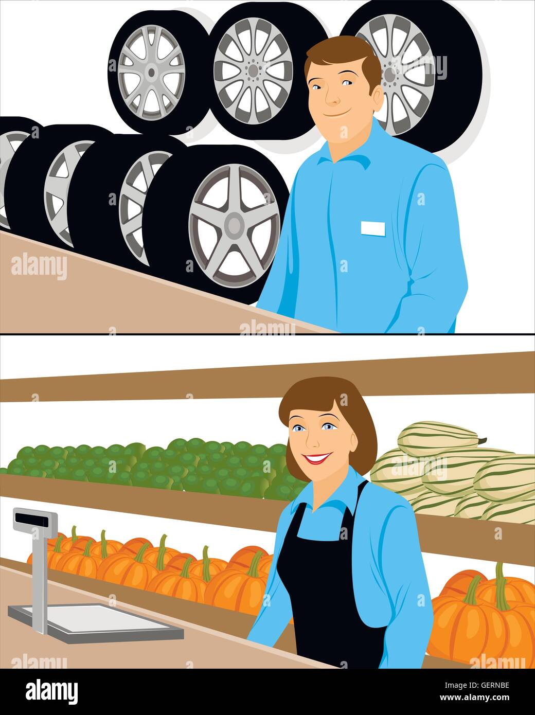 Retail merchandise trader Stock Vector Images - Alamy