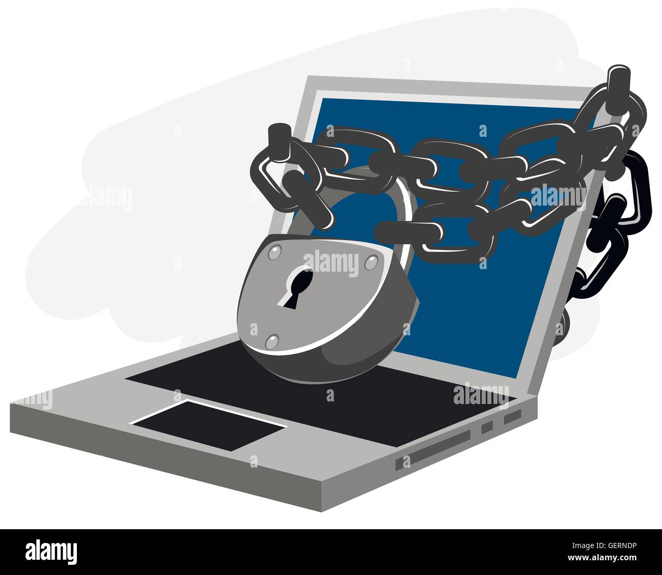 Vector illustration of a computer security concept Stock Vector Image ...