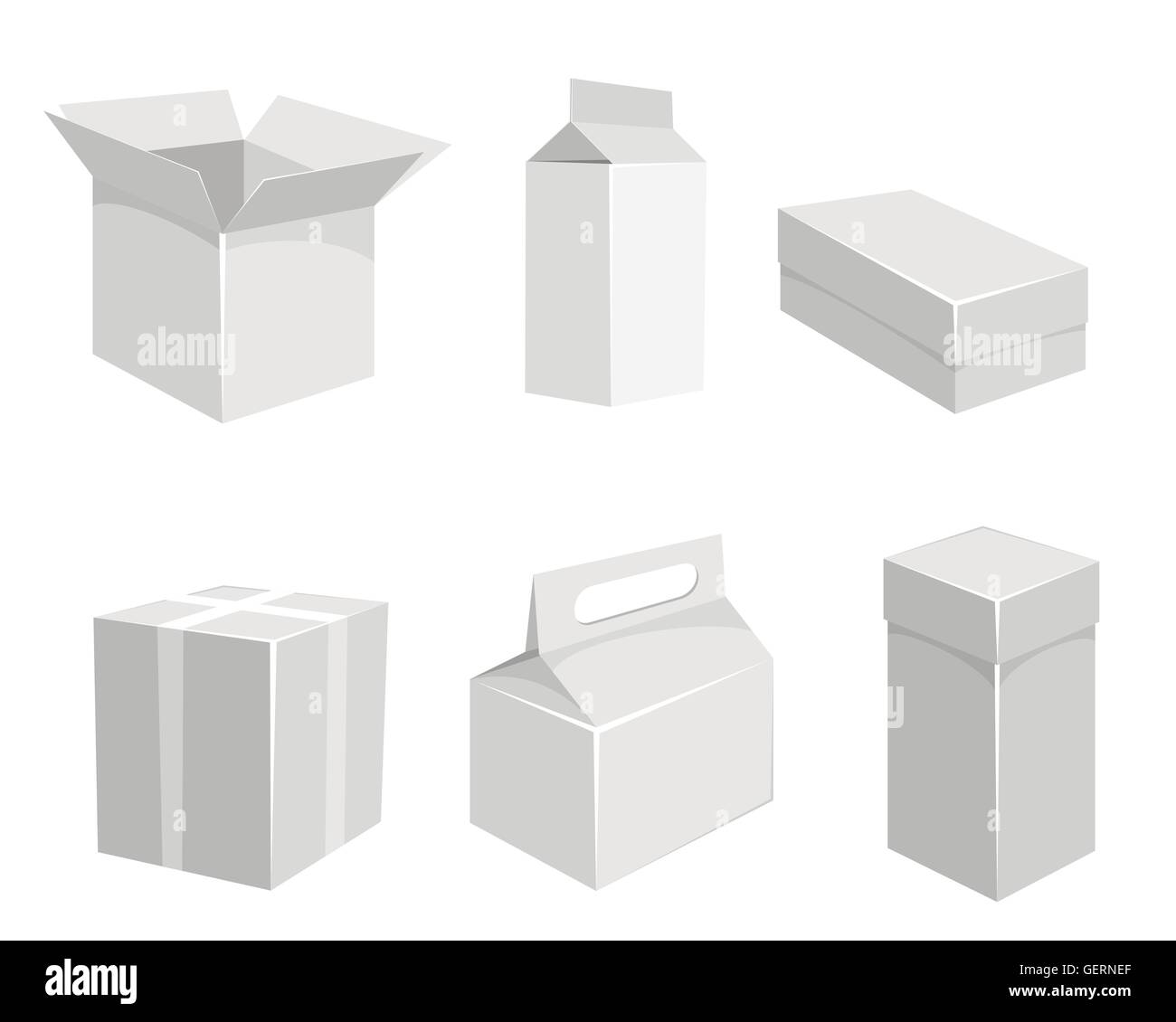 Vector illustration of a six grey containers Stock Vector Image & Art ...