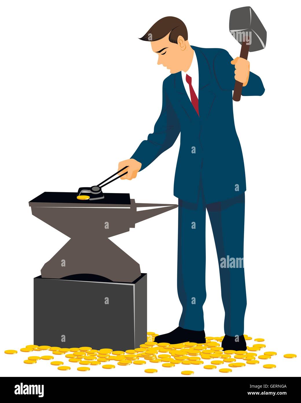 Forging golden Stock Vector Images - Alamy