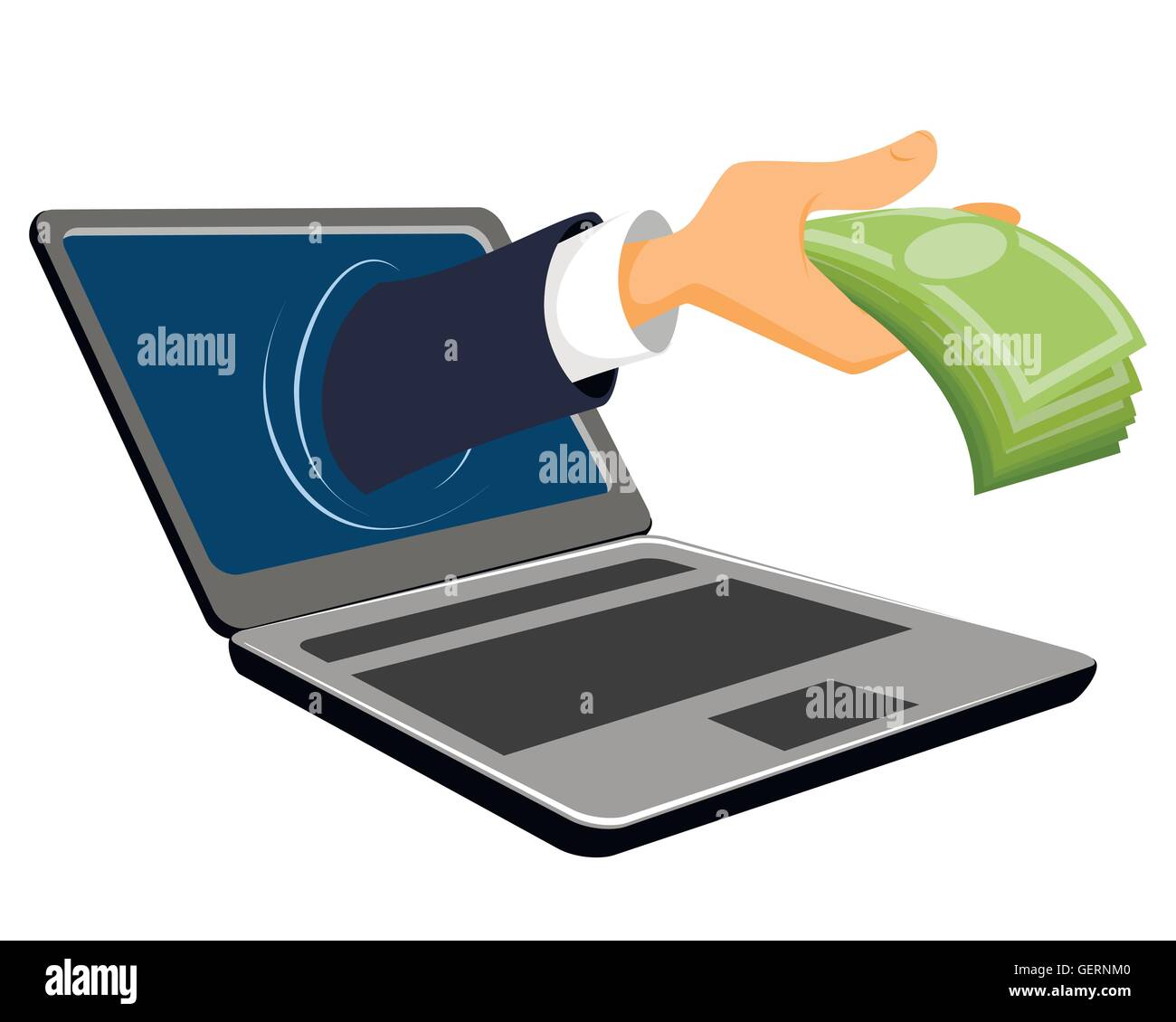 Vector illustration of a hand offers money Stock Vector Image & Art - Alamy