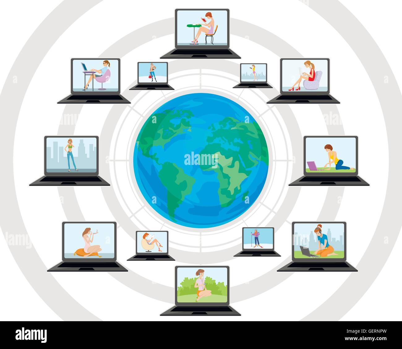 Communication concept social media Stock Vector Images - Alamy