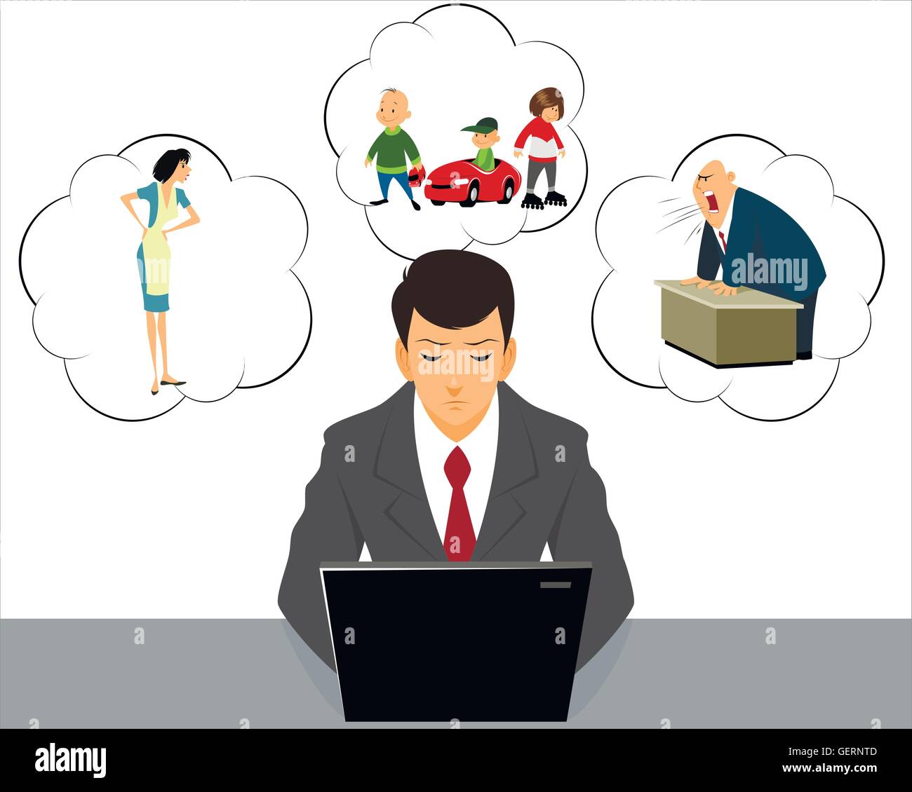 People stressed at work Stock Vector Images - Alamy