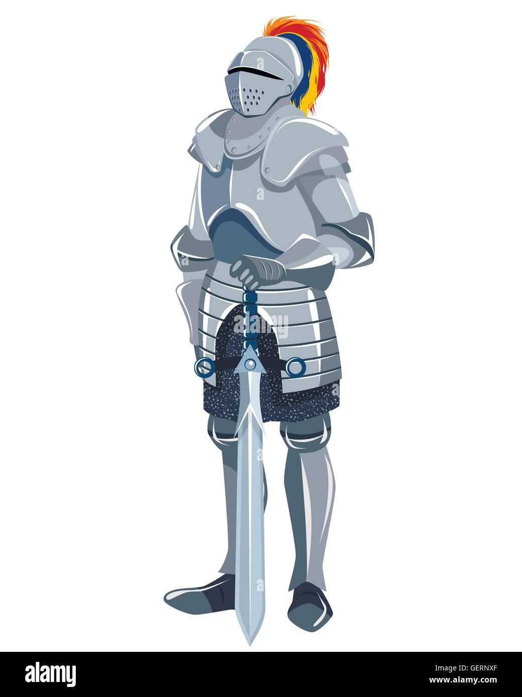 Knight armor helmet illustration hi-res stock photography and images ...