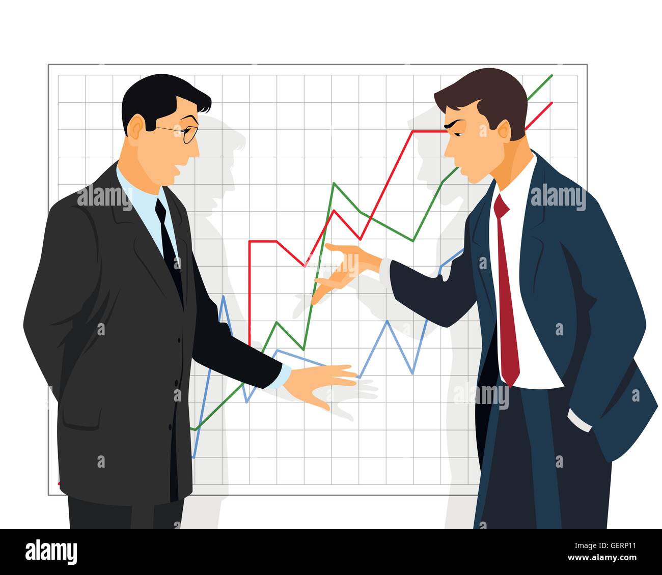 Vector illustration of a two businessman dispute Stock Vector Image ...