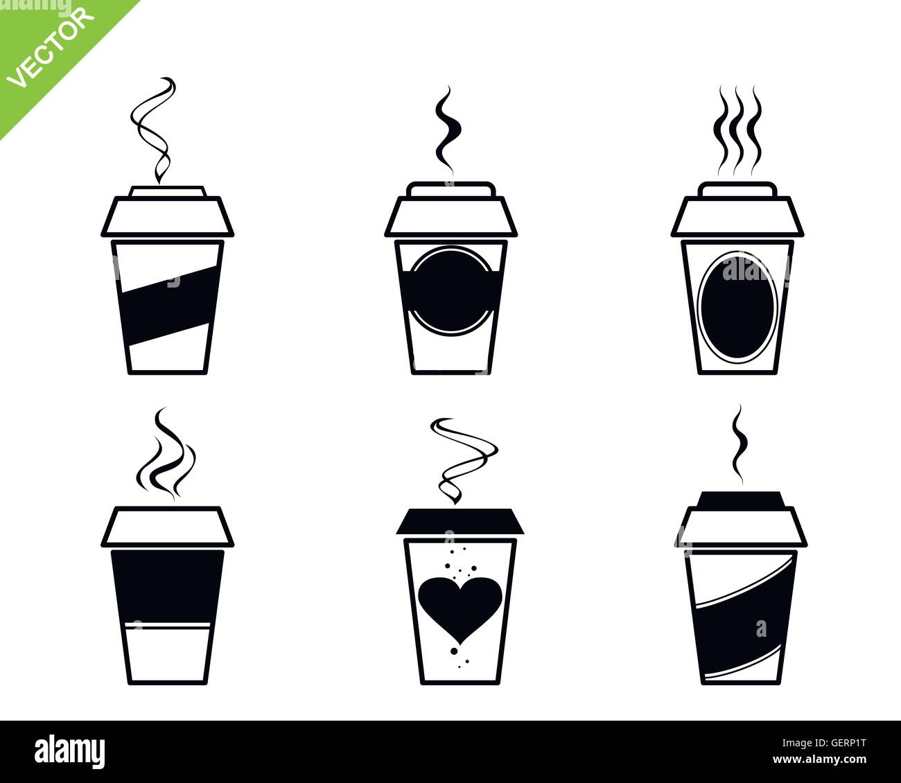 Paper coffee cups take Stock Vector Images - Alamy