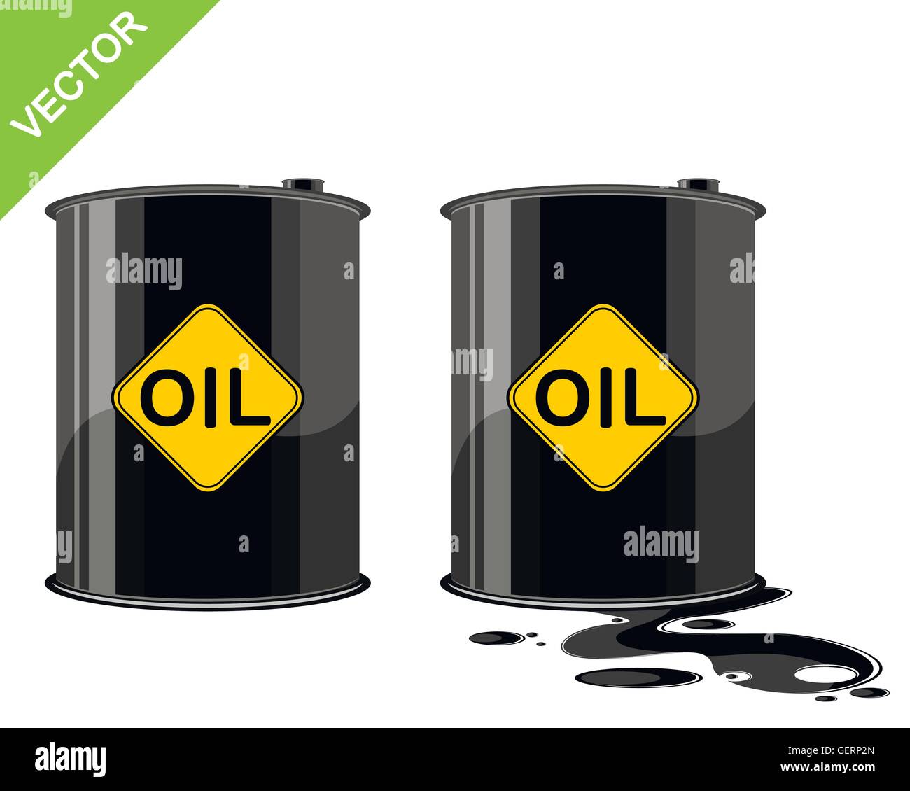 Two oil barrels Stock Vector Images - Alamy
