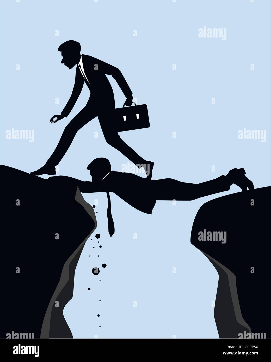 Vector illustration of a mutual assistance in business Stock Vector ...