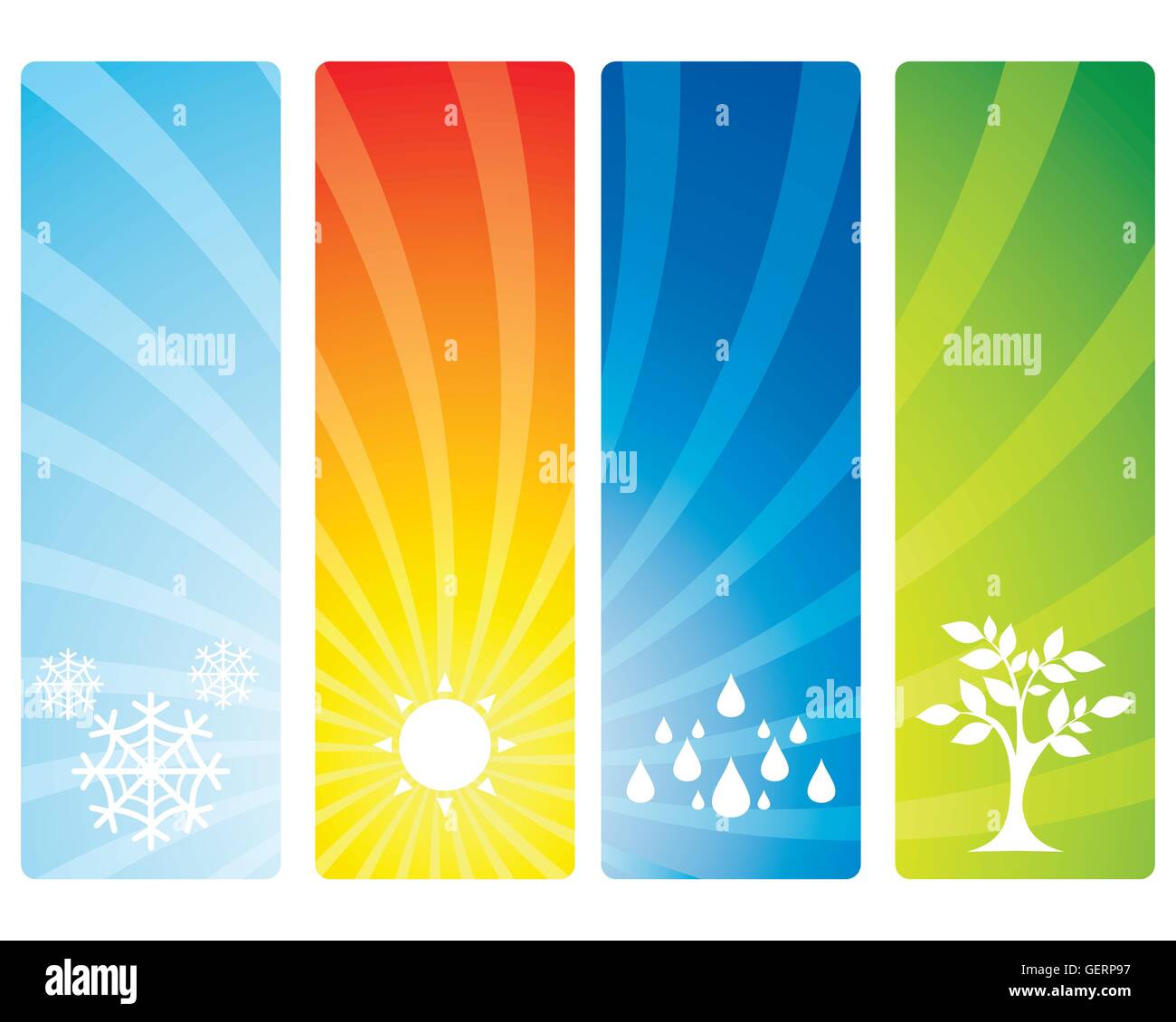 Vector illustration of a four seasons banners Stock Vector Image & Art ...