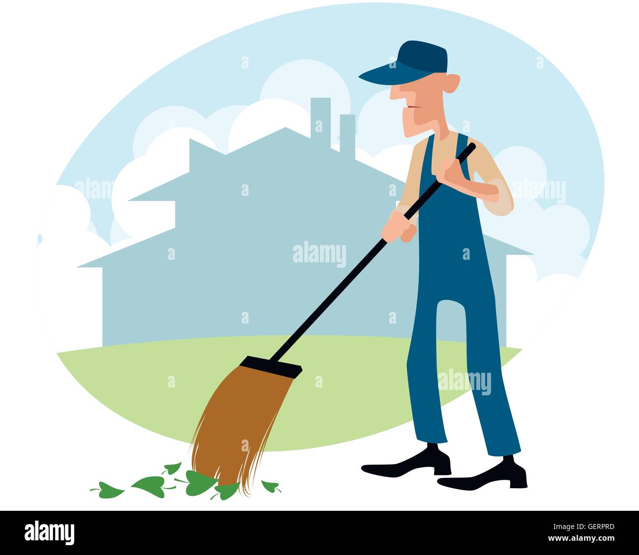 Janitor drawing hi-res stock photography and images - Alamy