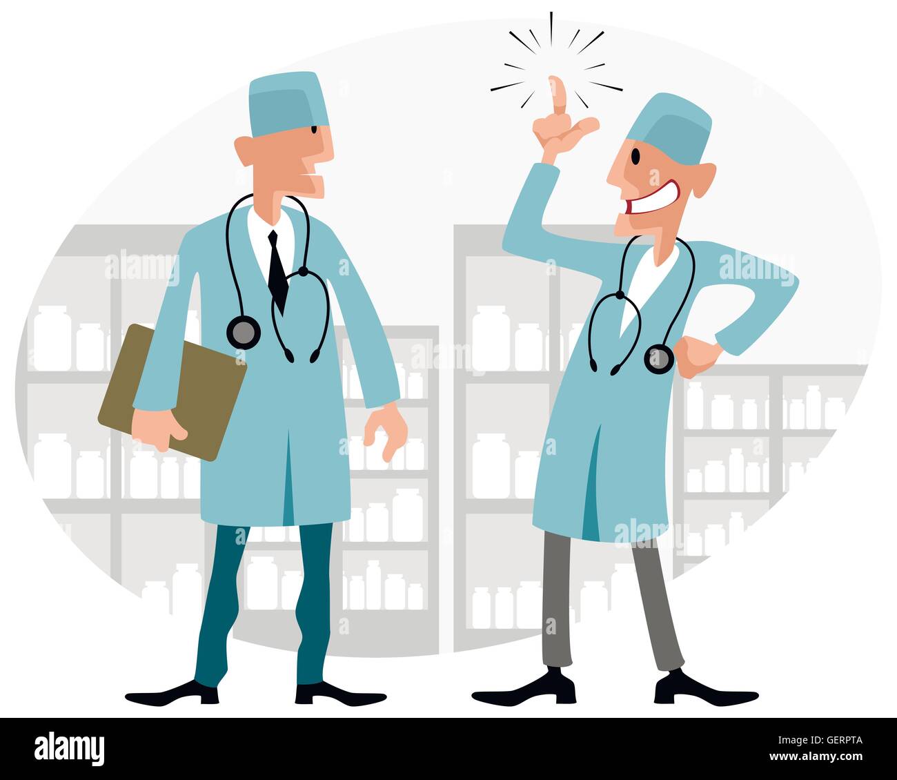 Vector illustration two doctors talking hi-res stock photography and ... Vector illustration two doctors talking hi-res stock photography and ...