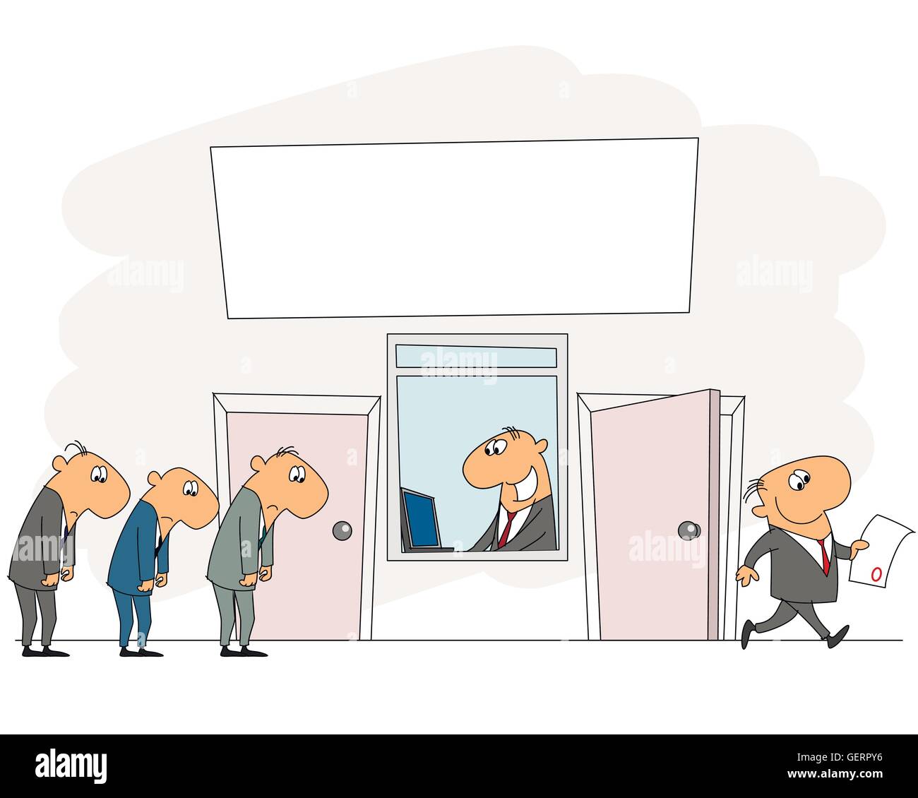 Vector illustration of queue in the office Stock Vector Image & Art - Alamy