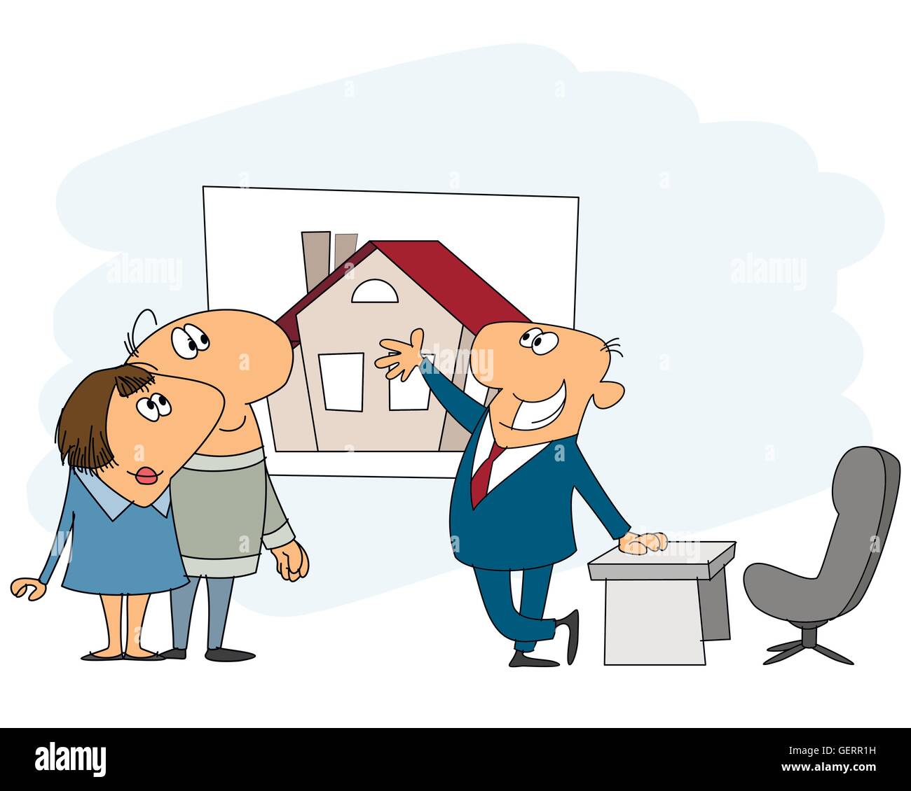 Vector illustration of a real estate agent Stock Vector Image & Art - Alamy