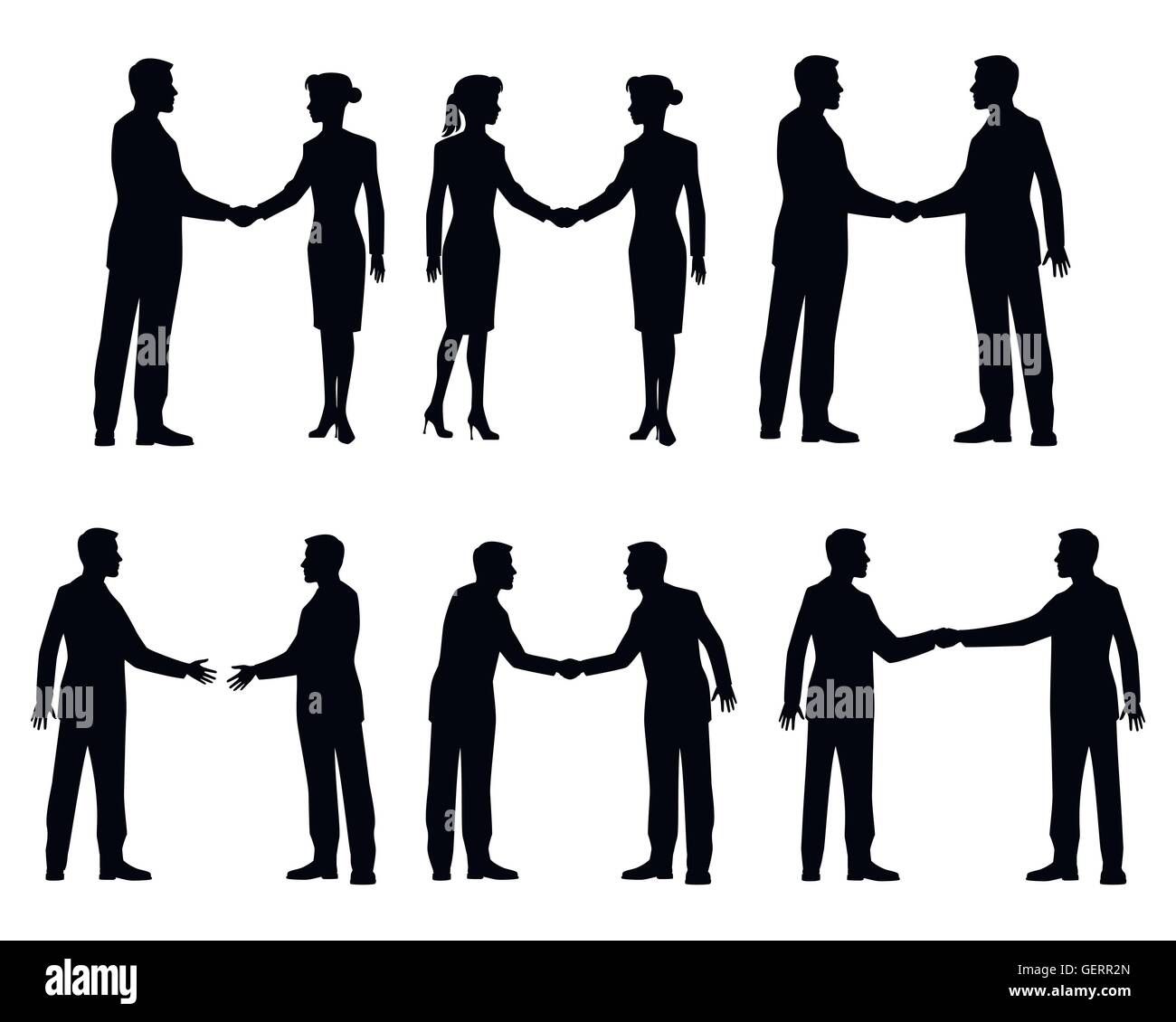 Handshake Silhouette Vector
