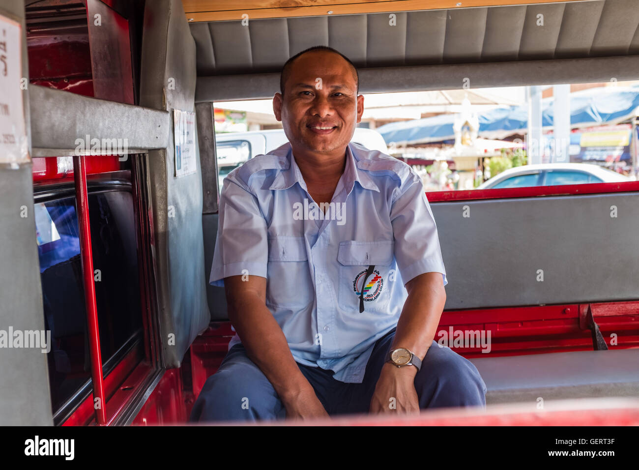 Driver smiling hi-res stock photography and images - Alamy