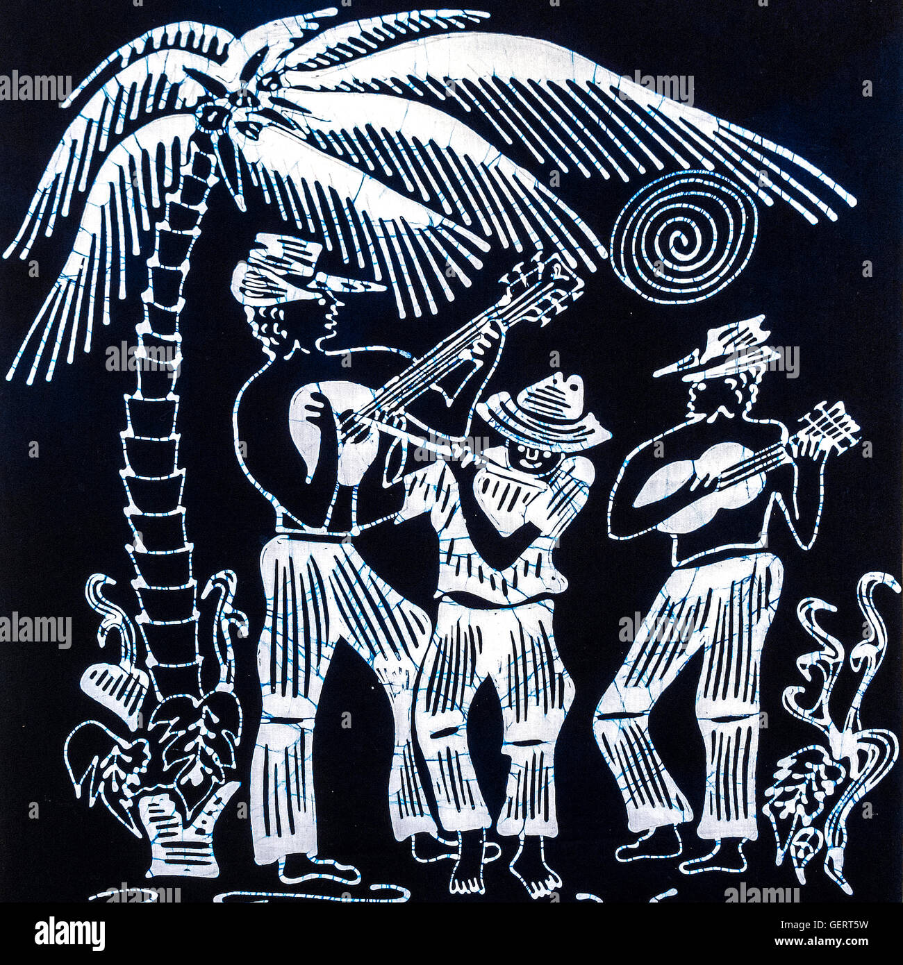 Traditional Batik Pictures Romney Manor St. Kitts West Indies Stock ...