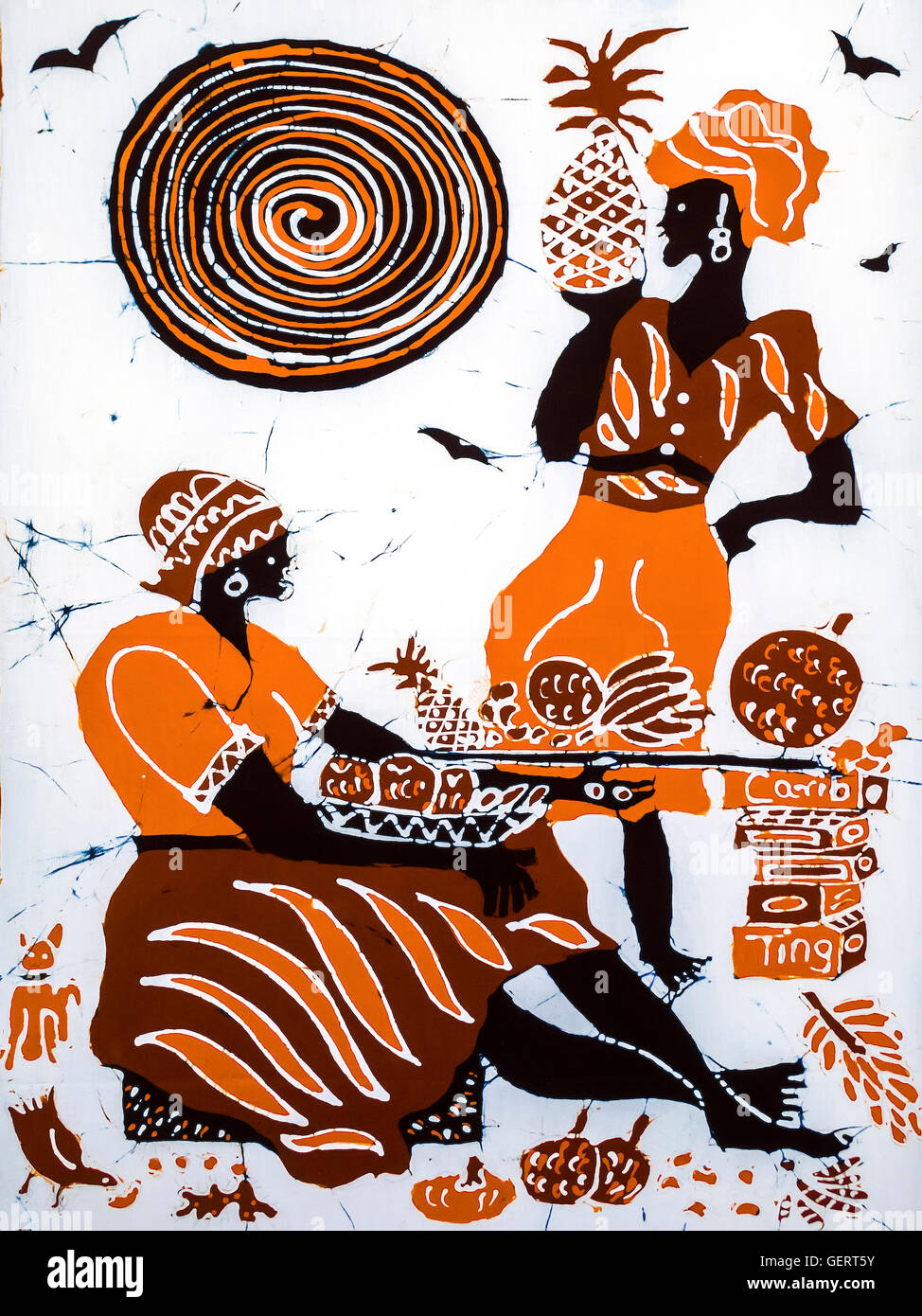 Traditional Batik Pictures Romney Manor St. Kitts West Indies Stock ...