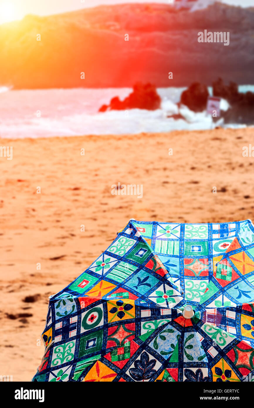 Summer beach umbrella spain hi-res stock photography and images - Alamy