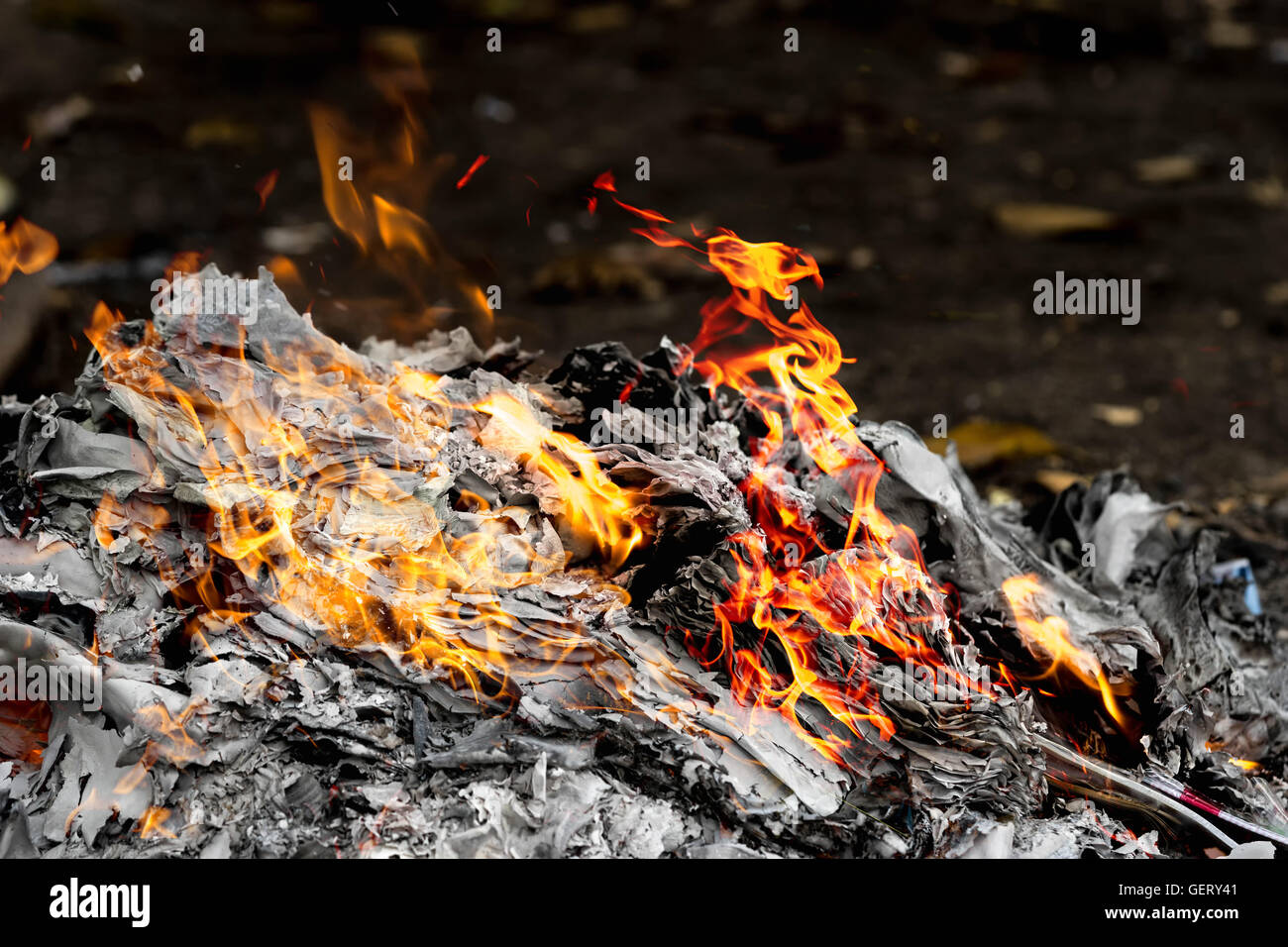 Fire burning paper hot background hi-res stock photography and images ...