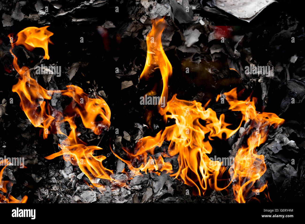 fire burning paper so hot background Stock Photo - Alamy
