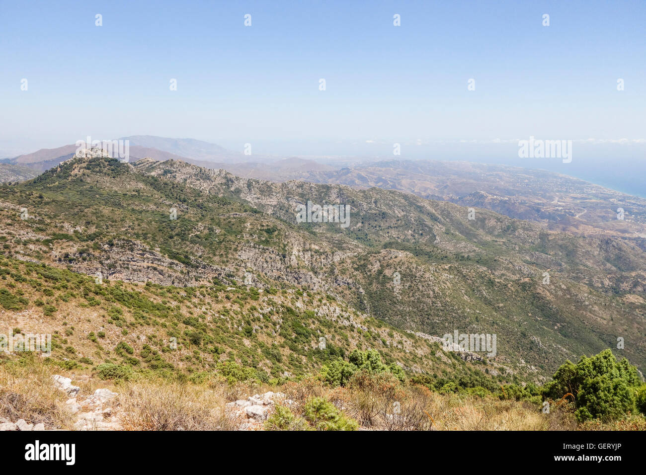 Mountain range Sierra Blanca near La Concha, peak of mountain, hiking ...