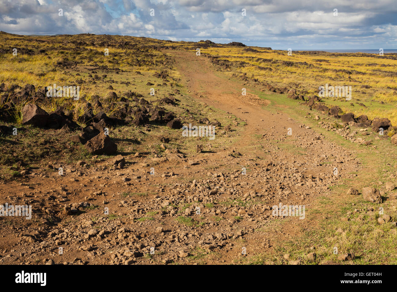 coastal path on Easter Island Stock Photo - Alamy