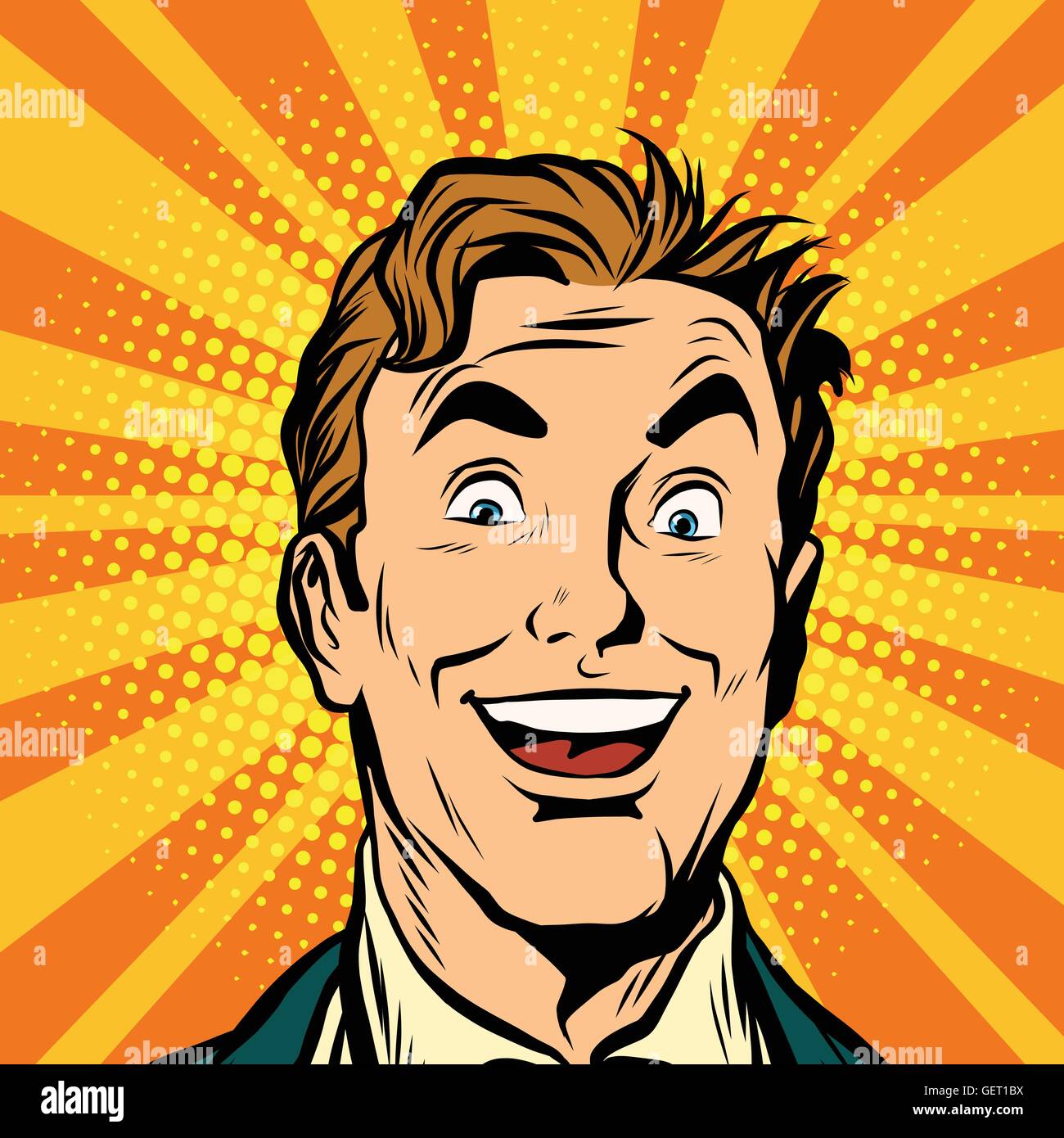 Happy male face, smile Stock Vector Image & Art - Alamy