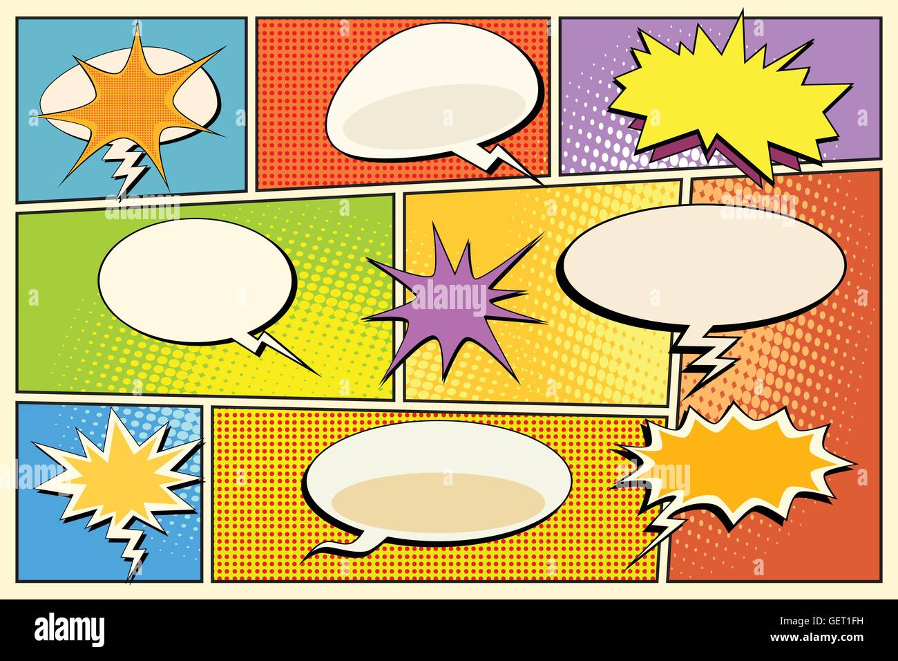 Comic book storyboard template Stock Vector Images - Alamy