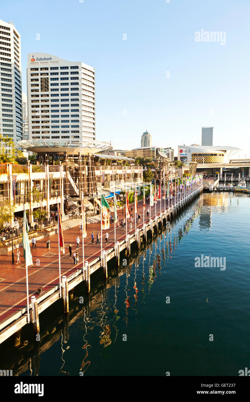 An aerial view of the waterfront at Darling Harbour Stock Photo - Alamy