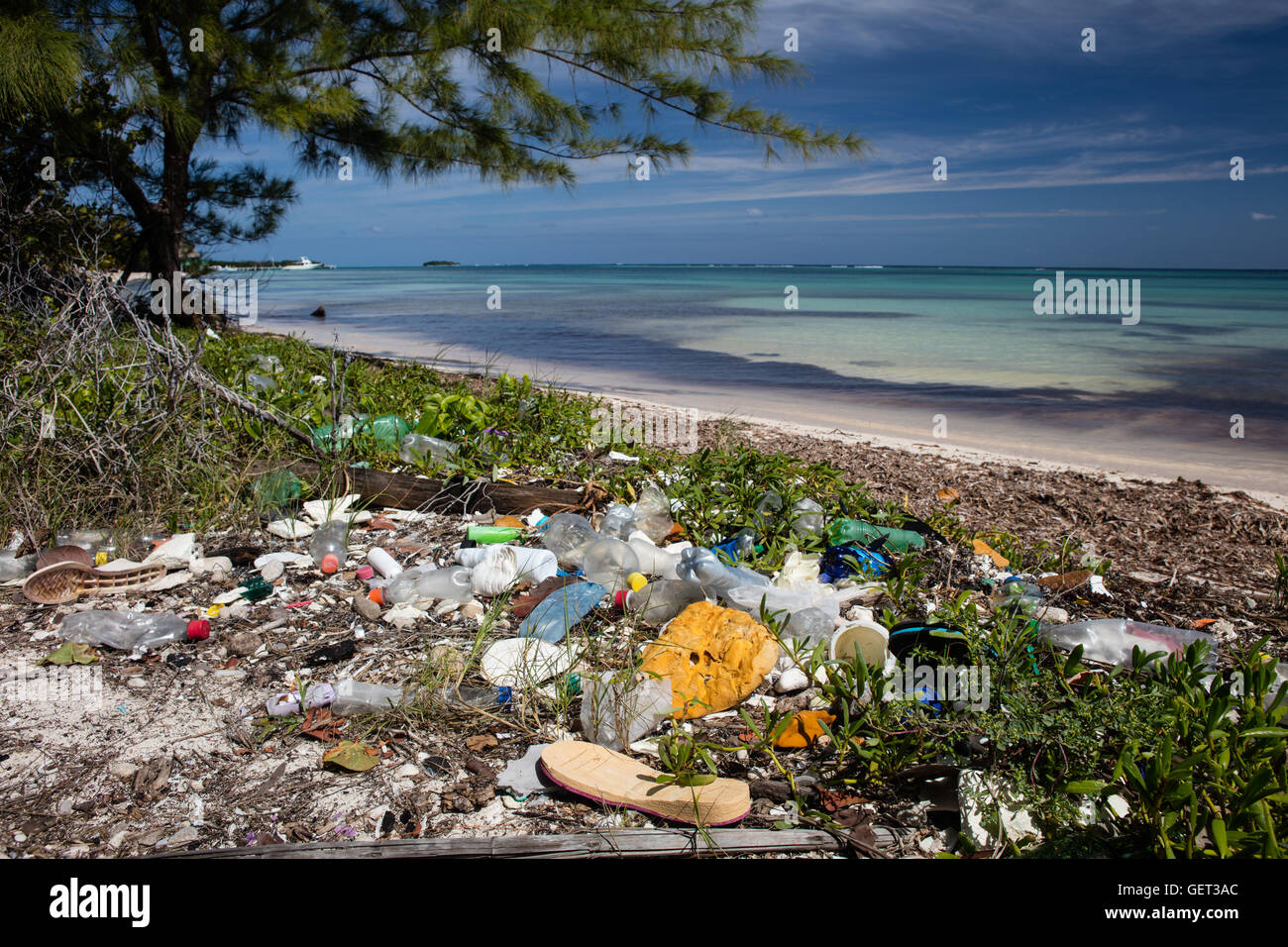 Plastic trash has washed ashore on a remote island in the Caribbean Sea ...