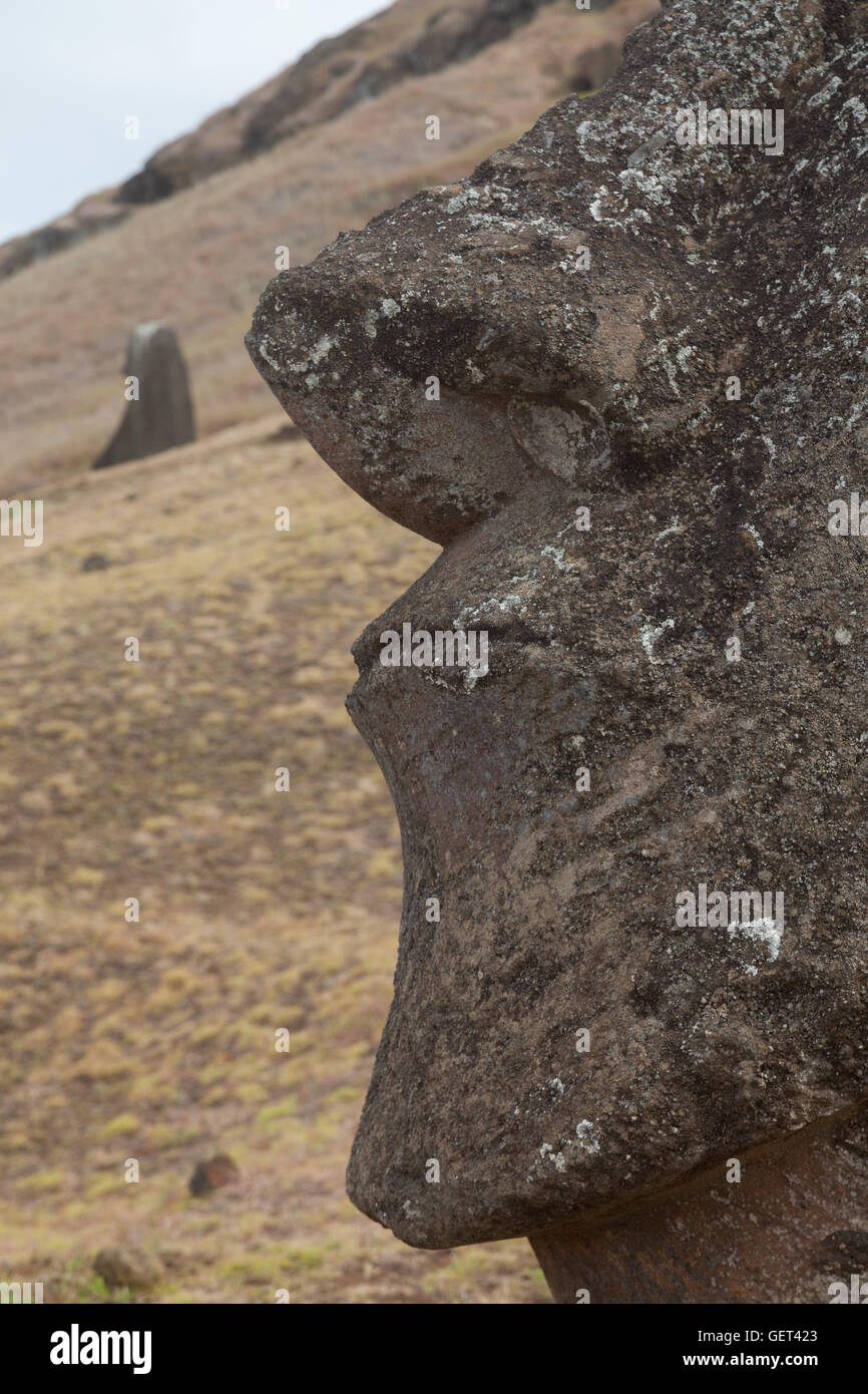 Rano Raraku on Easter Island Stock Photo - Alamy
