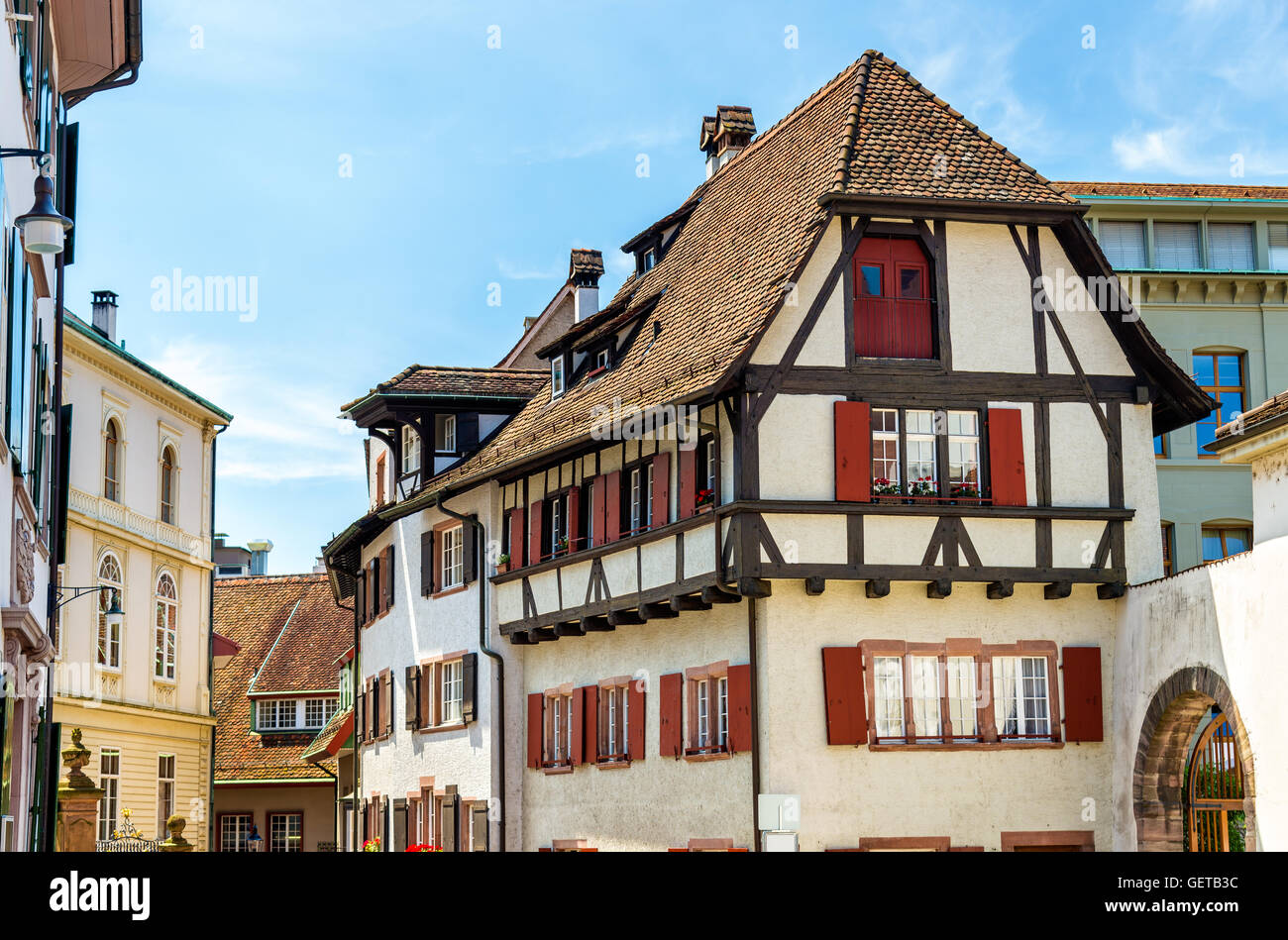 Architectural houses in basel city hi-res stock photography and images ...