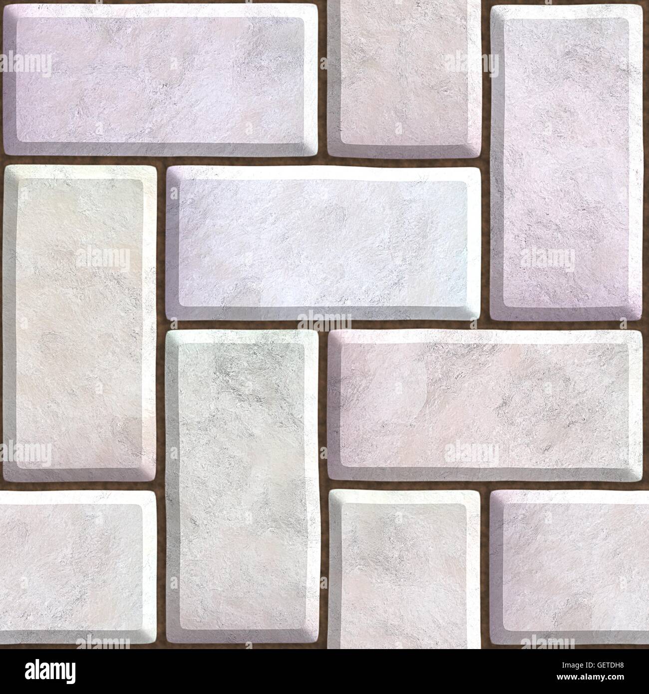 pavers seamless texture 2D illustration Stock Photo - Alamy