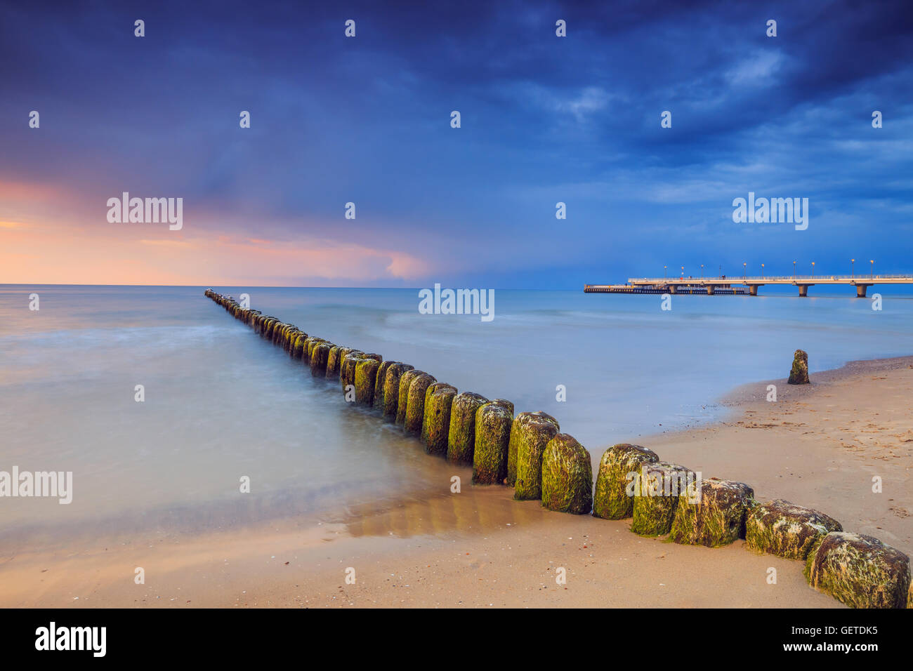 Beautiful long exposure sunset shot Stock Photo - Alamy