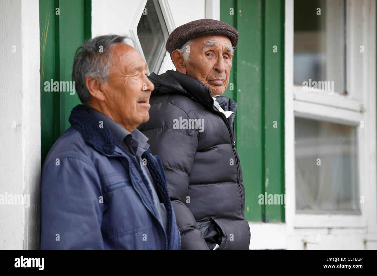 Inuit men, Sisimiut, Greenland Stock Photo - Alamy