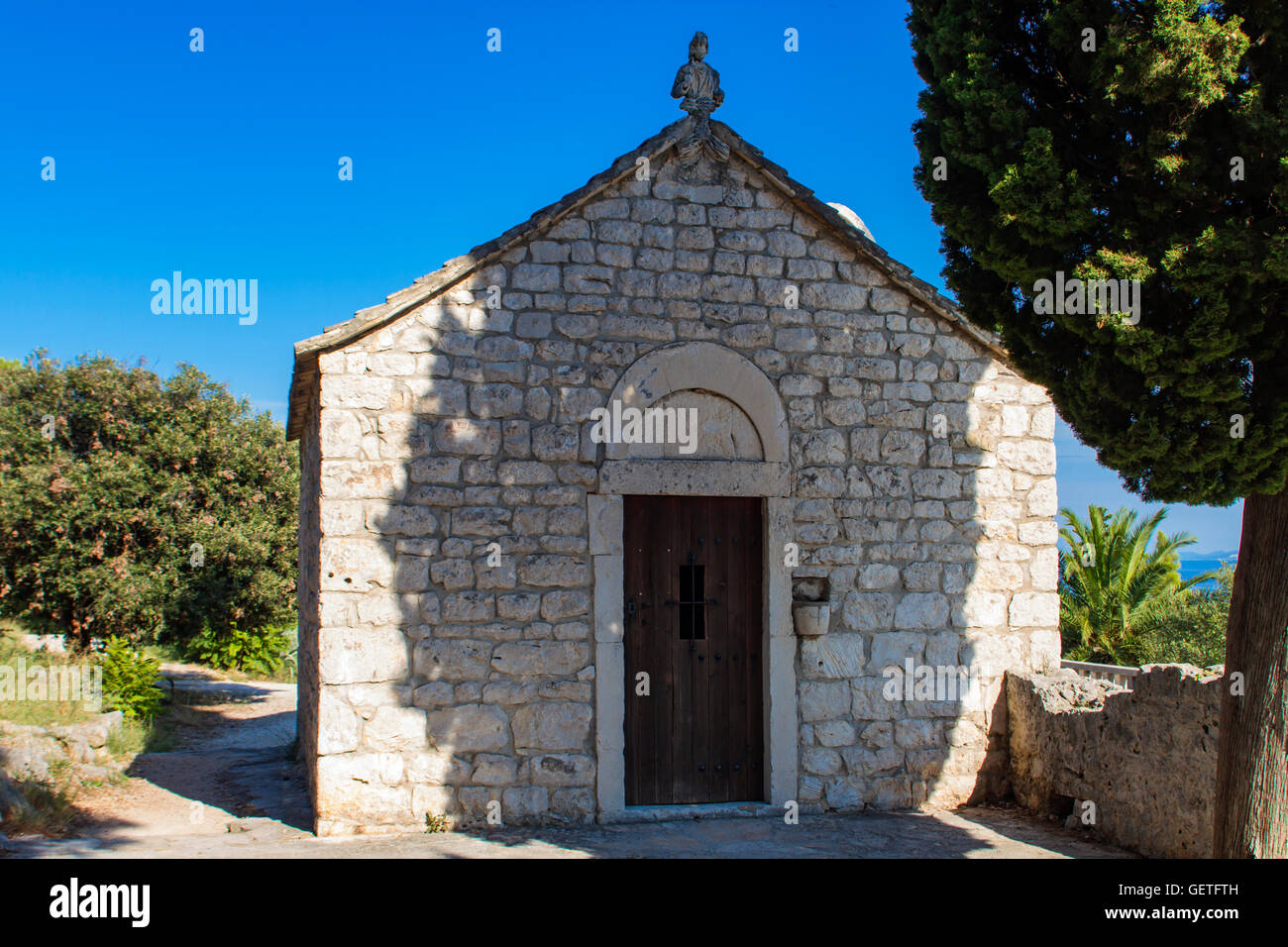 St. Nicholas church at Marjan mountain near Split, Croatia Stock Photo ...