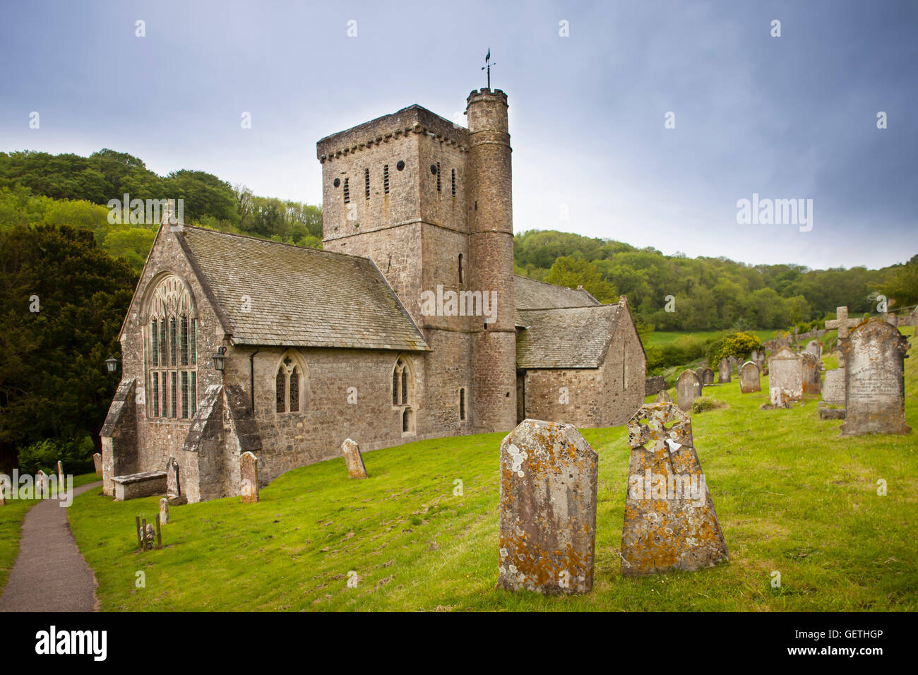 The church of Saint Winifred at Branscombe in Devon Stock Photo - Alamy