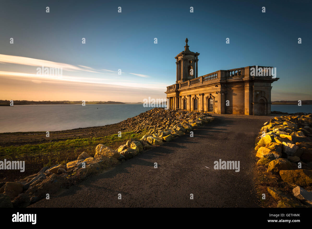 Normanton Church at Rutland Water Stock Photo - Alamy