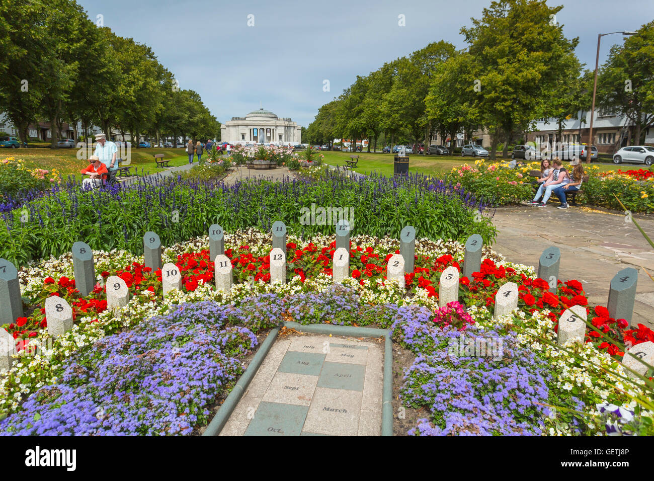 Analemmatic sundial at Port Sunlight Stock Photo - Alamy