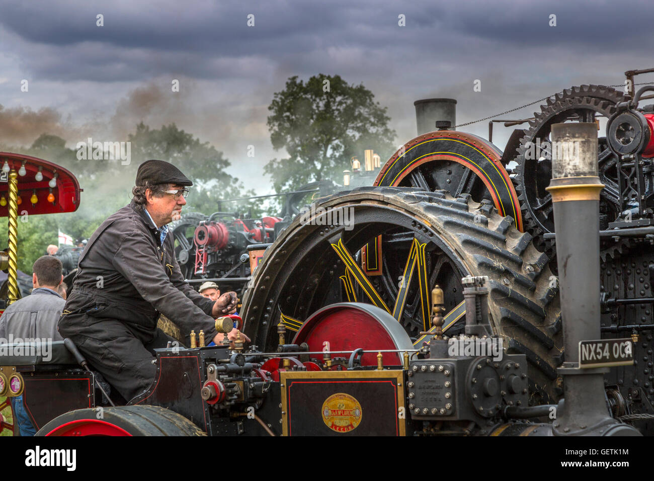 Steam engine at Rempstone rally Stock Photo - Alamy