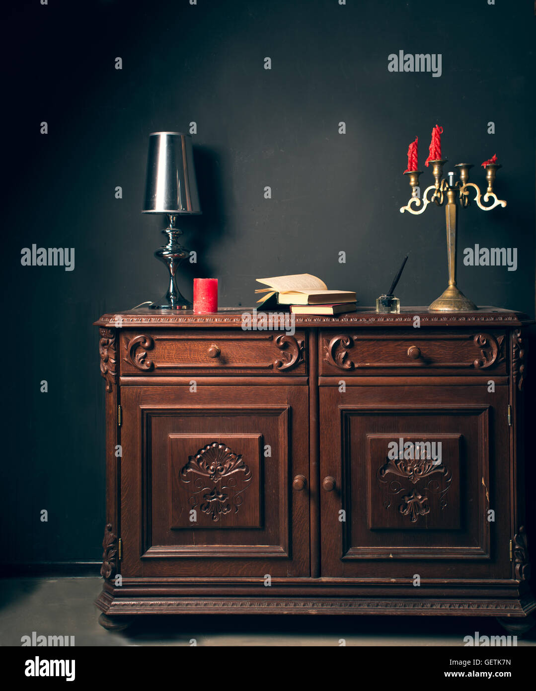 The table in the Victorian style 2 Stock Photo - Alamy