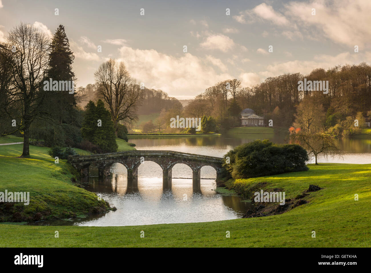 Stourhead lake pantheon hi-res stock photography and images - Alamy