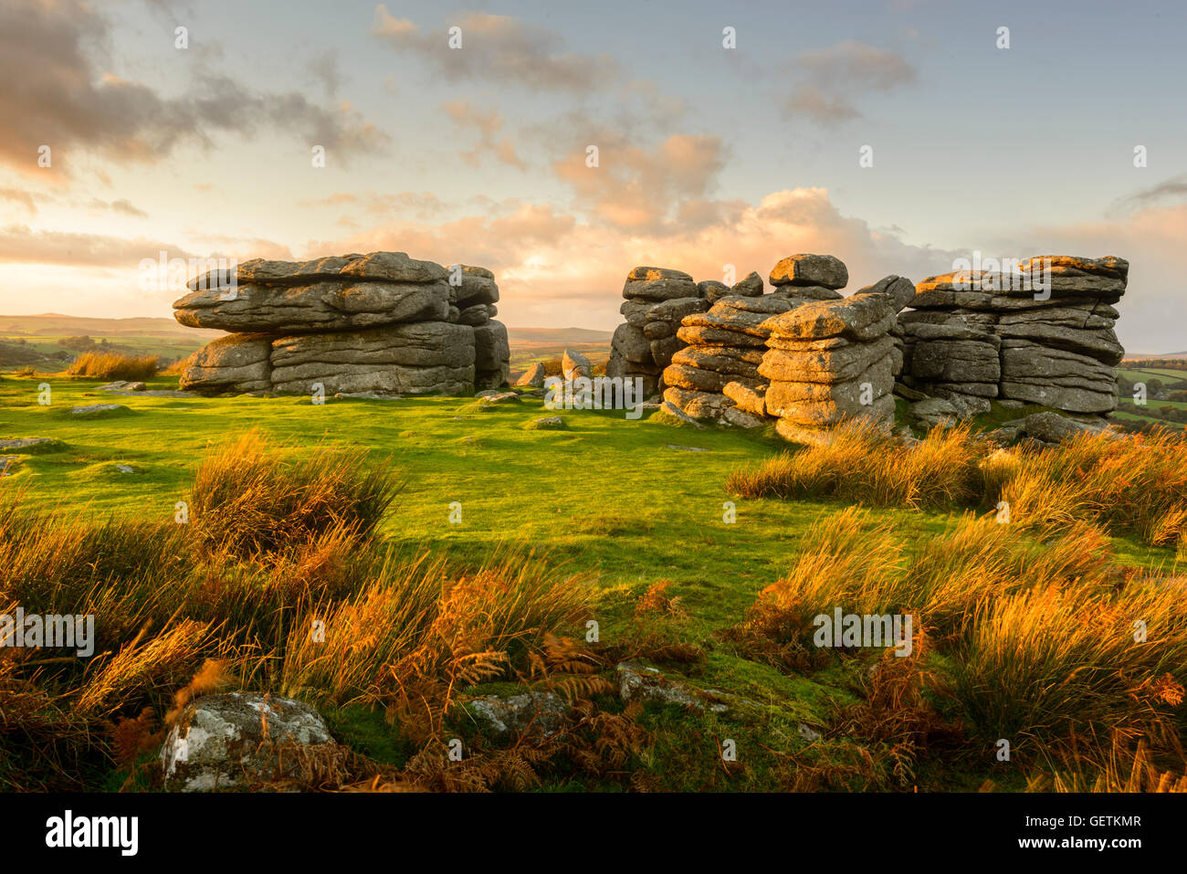 A view of Combestone Tor Stock Photo - Alamy